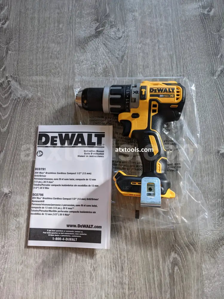 NEW Dewalt 20 Volt MAX XR Brushless Compact Hammer Drill Model # DCD79 ...